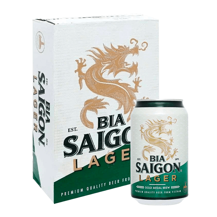 Bia SaiGon Lager - Thùng 24 Lon x 330ml - Kari Shop Tạp Hóa