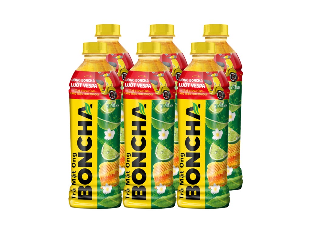 Lốc 6 Chai Trà Mật Ong Boncha Vị Chanh 450ml - Kari Shop Tạp Hóa